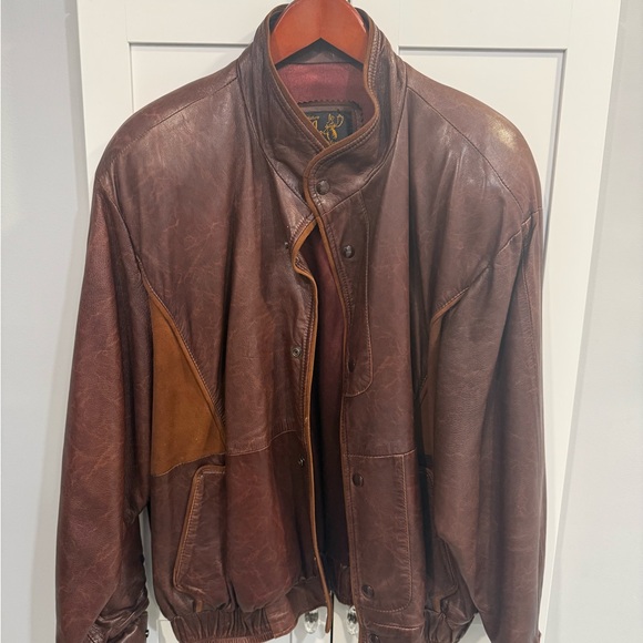 creation jez | Jackets & Coats | Mens Vintage Brown Leather Bomber ...